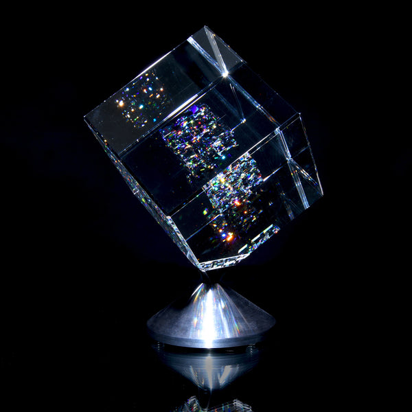 Jon Kuhn - "Infinito" Coldworked Kinetic Glass Cube - Timeless ...