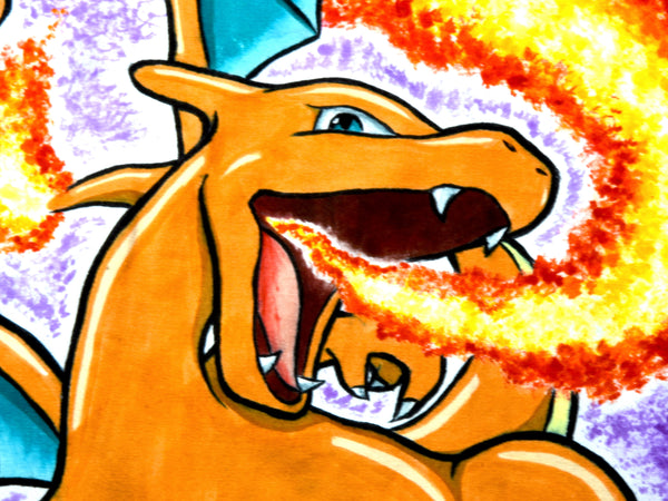 Diego Rambo - Charizard Tie Dye T-shirt XL Timeless Glass Gallery