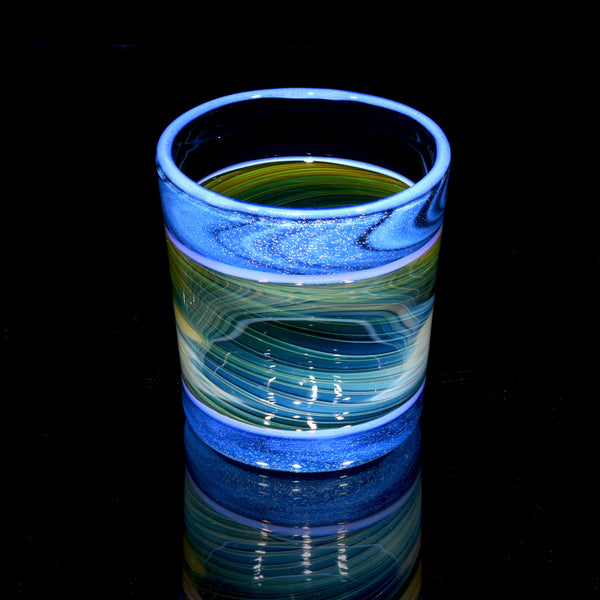WC Stearns - Dichro/Fume Spiral Short Glass - Timeless Glass Gallery