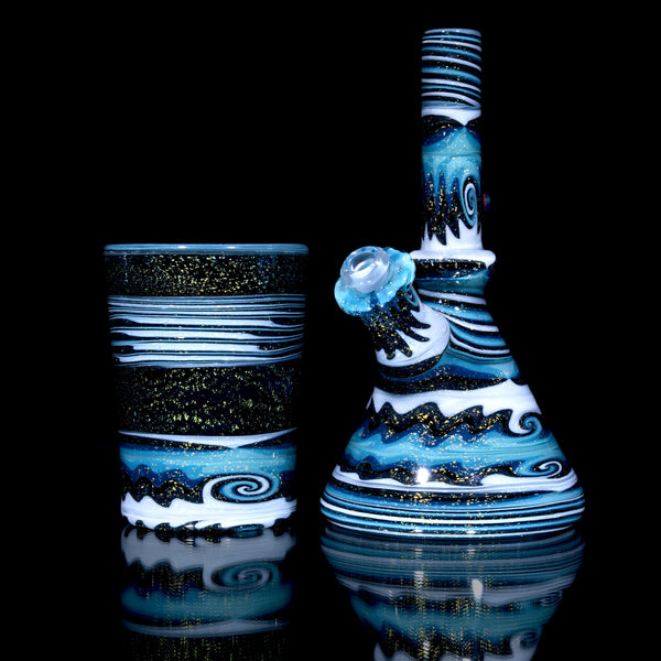 WC Stearns - Fully Dichroic Mini Tube/Cup Set －Timeless Glass Gallery
