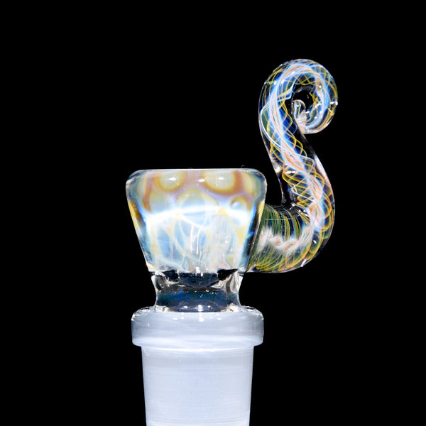 Kaliber Glass - Fumed 4-hole Horned Slide - Timeless Glass Gallery